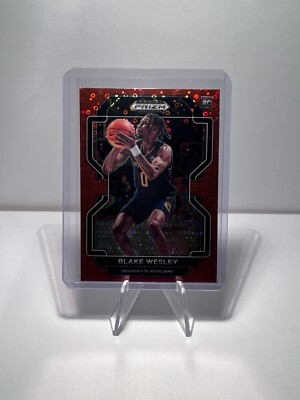 2022-23 PRIZM DRAFT PICKS BLAKE WESLEY RC FAST BREAK RED NOTRE DAME #68 ...