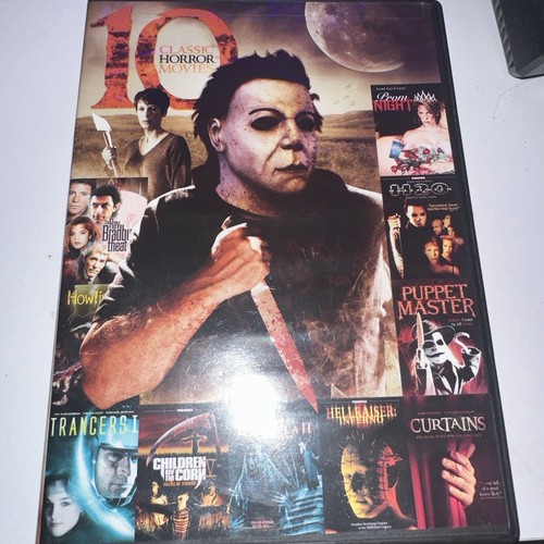 10 Classic Horror Movies (DVD, 2012, 2-Disc Set) Halloween H20, Prom ...