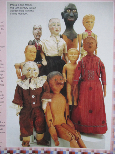 6p Wooden to Rag FOLK ART Doll History Article UFDC Jambalaya Jubilee ...