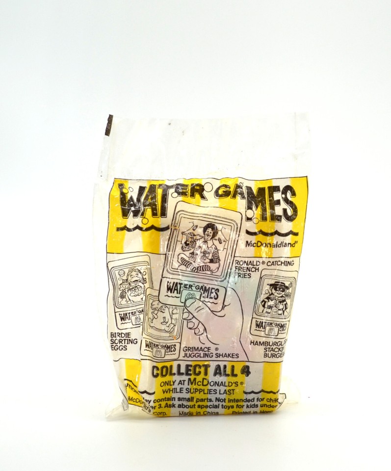 Ronald McDonald Water Games Yellow Catching French Fries in Bag 4.5" x ...