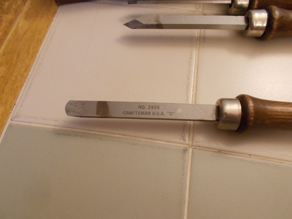 VINTAGE CRAFTSMAN 92855 LATHE TURNING TOOLS SET OF 5 - CROWN LOGO ...