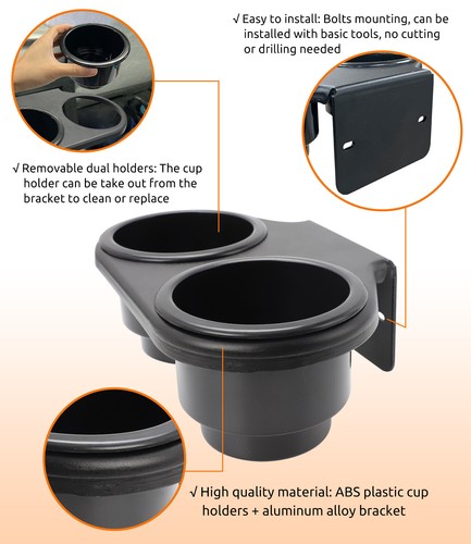 For 82-92 Third Gen Camaro/Firebird Rear Dual Cup Holders Ashtray ...