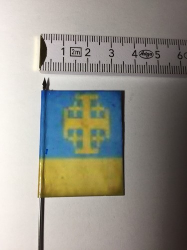 102) 1x 25mm 28mm Dark Age Crusader Kingdom of Jerusalem Large Banner ...