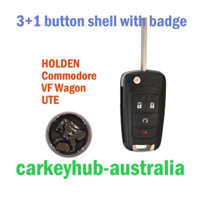 holden Commodore VF HSV ute 4 button key shell + genuine badge emblem ...