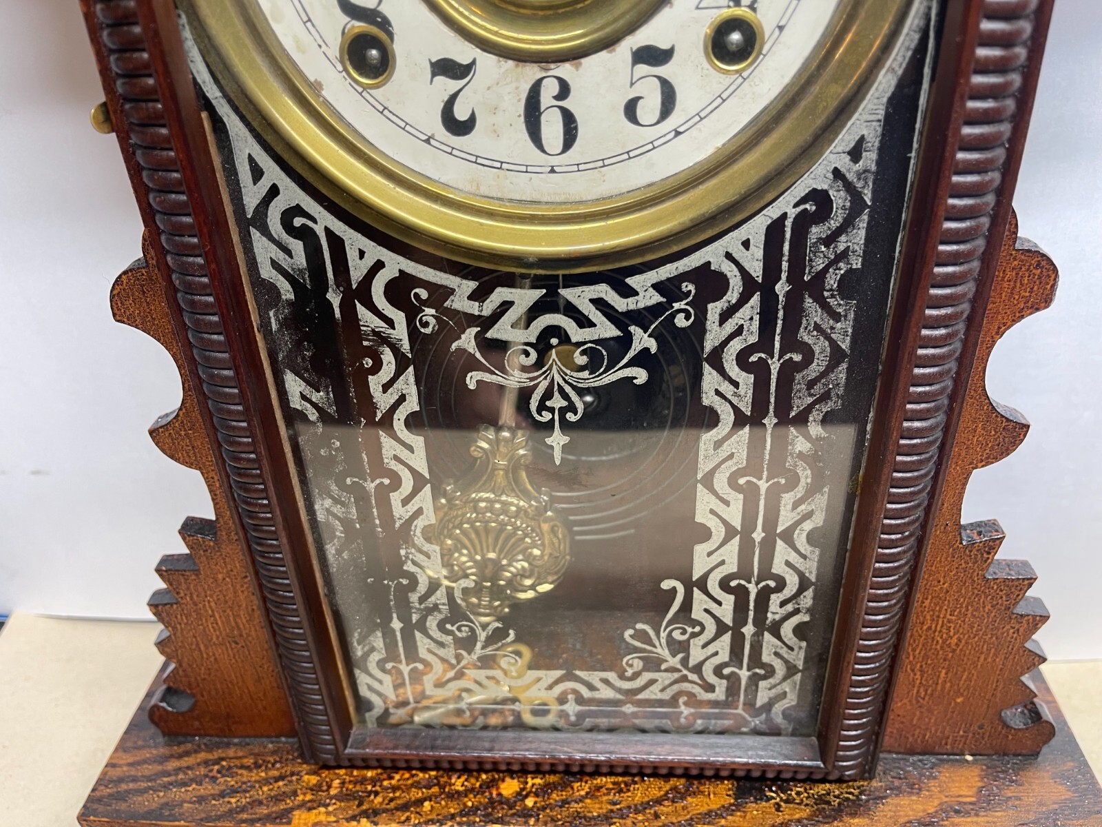 ANTIQUE INGRAHAM CLOCK ( MARS) 8 DAY TIME/STRIKE DARK VARNISH | eBay