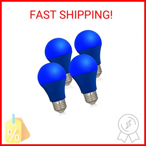 LED Blue Color Light Bulb - A19 E26 Base Blue Bulbs 9W (60W Equivalent ...