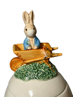 2003 Peter Rabbit Ceramic Egg Shaped Jar Teleflora Beatrix Potter ...