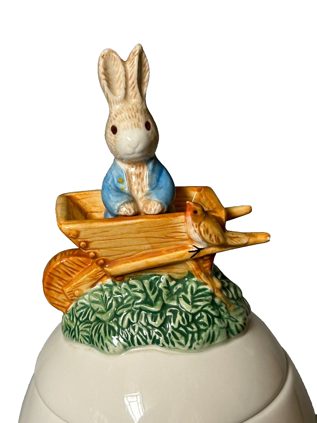 2003 Peter Rabbit Ceramic Egg Shaped Jar Teleflora Beatrix Potter ...