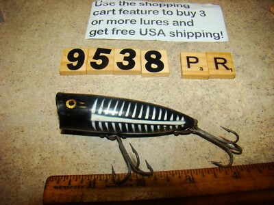U9538 PR HEDDON CHUGGER SPOOK BLACK SHORE GOLD EYE FISHING LURE | eBay