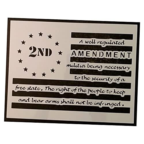 Custom Stencil for DIY Airbrush Painting - 2nd Amendment Gun Flag ...