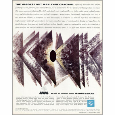 1960 Mannesmann: Hardest Nut Man Ever Cracked Vintage Print Ad | eBay