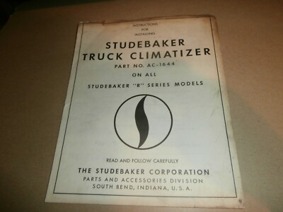 Vintage Studebaker R Series Truck AC-1644 Climatizer Installing ...