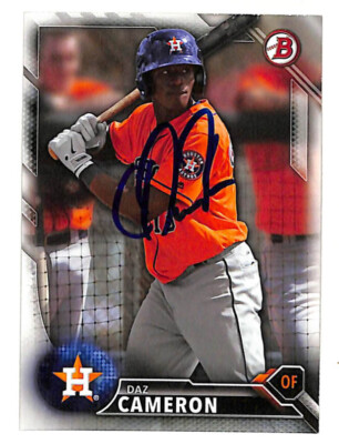Daz Cameron signed auto autograph 2016 Bowman Draft rookie card Tigers ...