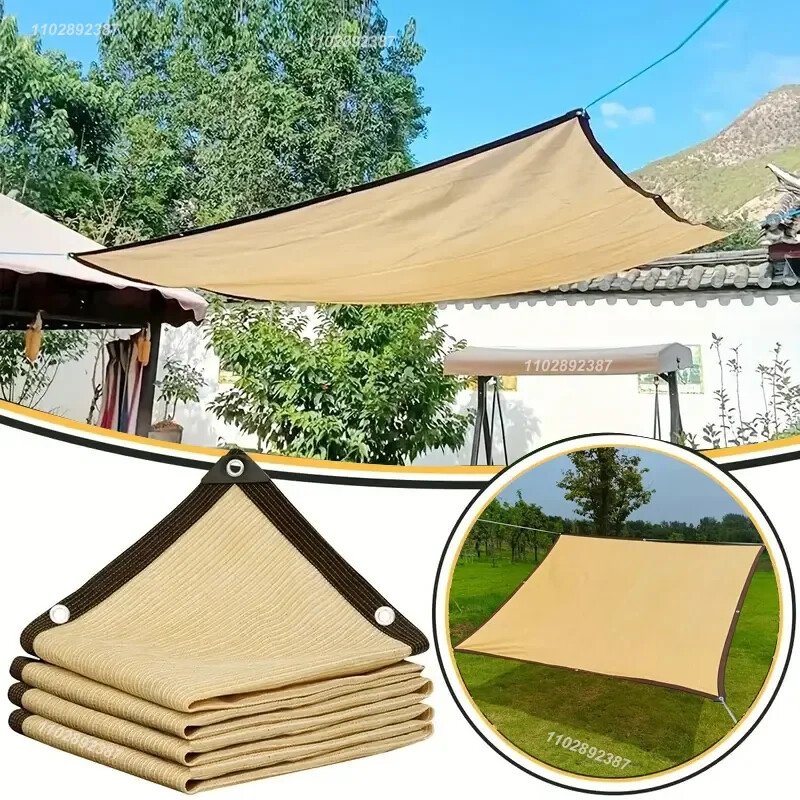 Beige Shading Net, UV Protection, Plant Shed HDPE Sunscreen Fabric ...