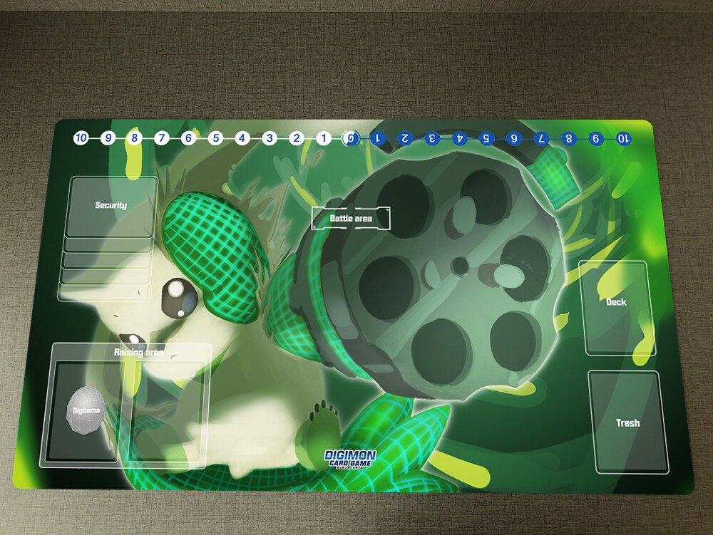 Digimon Duel Playmat CCG DTCG Mat Terriermon Trading Card Game Mat ...