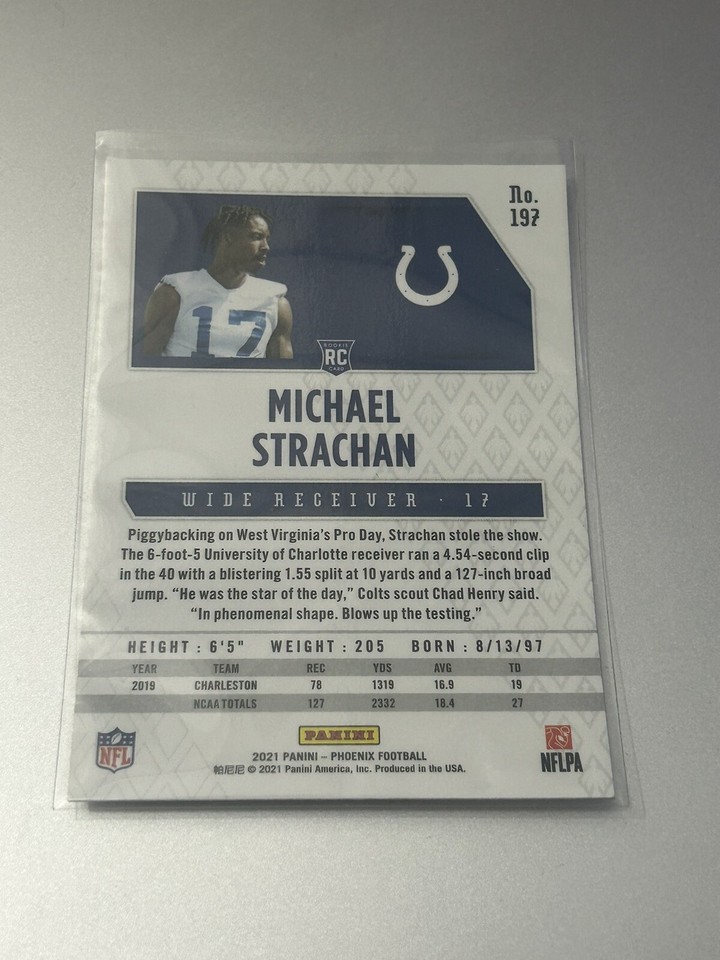 2021 Phoenix Fire Burst #197 Michael Strachan Rc Colts | eBay
