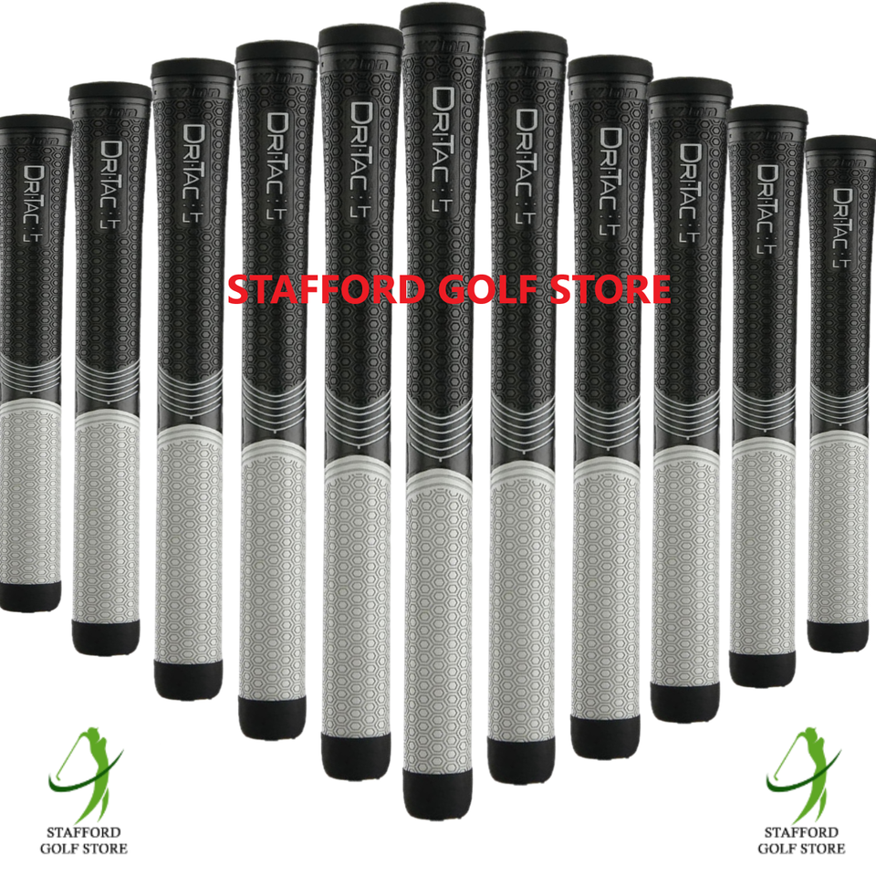 Winn DRI-TAC LT Black/Gray Standard/Midsize/Oversize Golf Grip Less ...