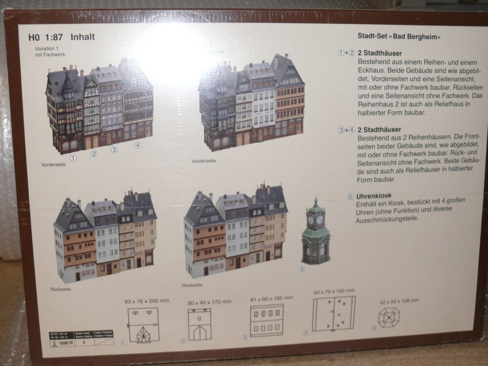 S79 Faller Stadt-Set Bad Bergheim 5 Gebäude noch eingeschweisst | eBay