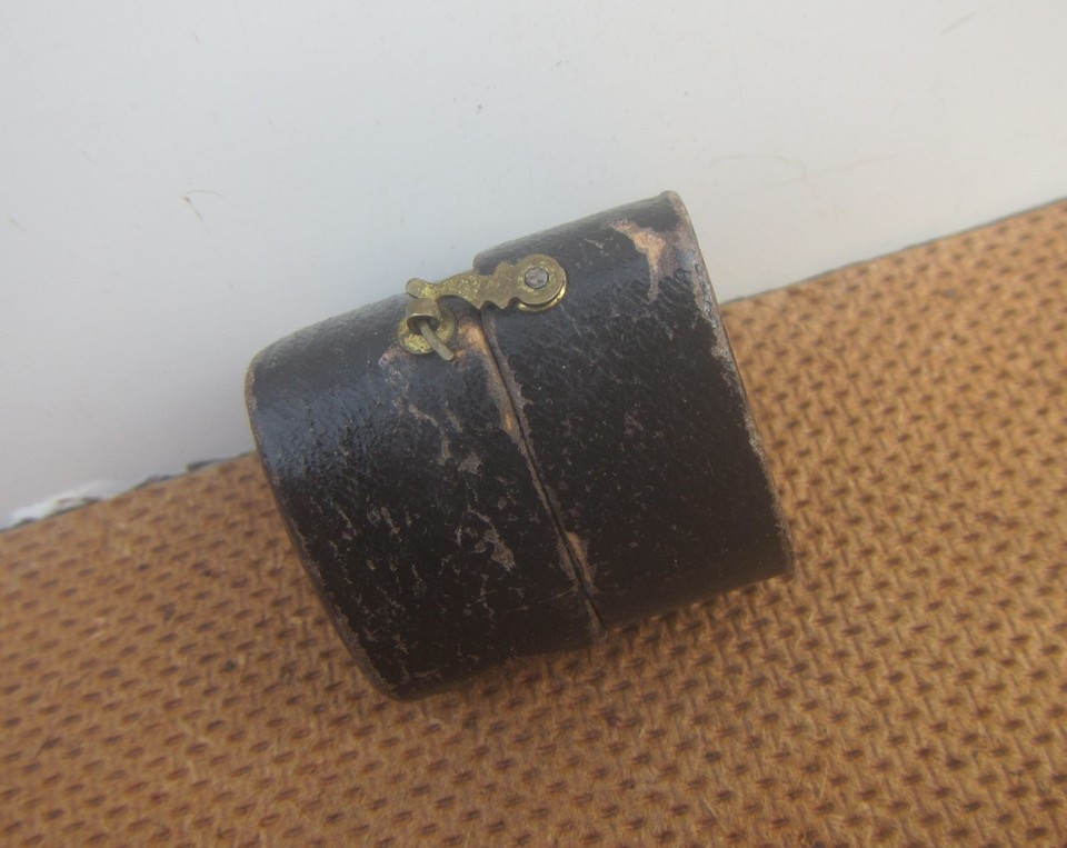 Old Antique 'F.Dunningham, Edgware Road, London' Heart Shaped Leather ...