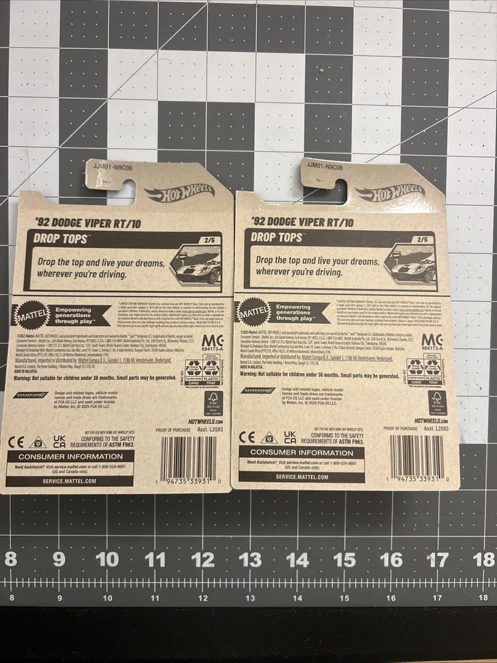 2026 Hot Wheels Drop Tops Series ‘92 Dodge Viper RT/10 Treasure Hunt ...