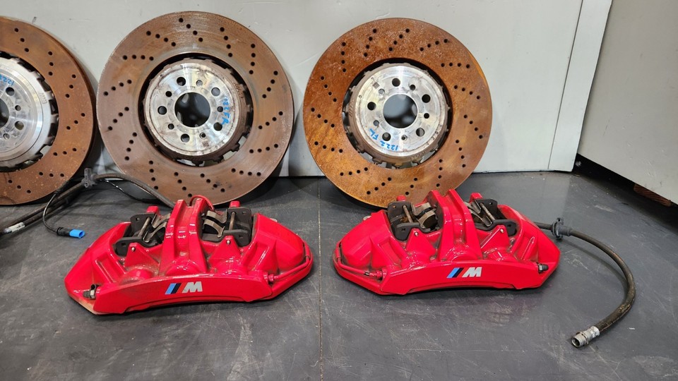 21-25 OEM BMW G80 G82 G83 M3 M4 Front Rear Brake Calipers RED SET w ...