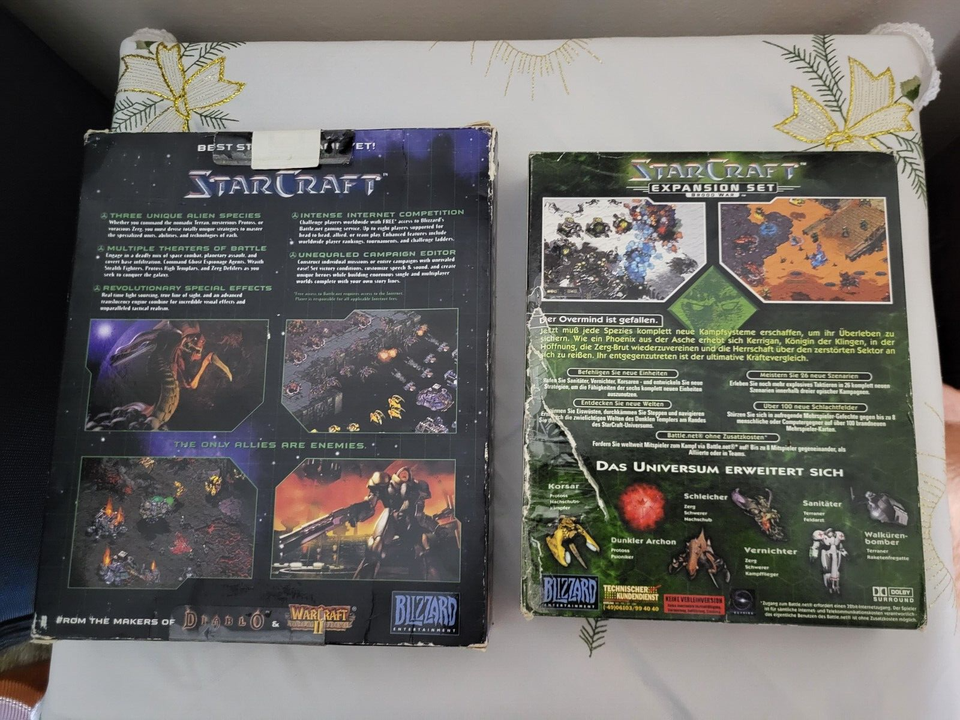 STARCRAFT COLLECTORS EDITION BIG BOX WITH BROOD WAR EXPANSION BIG BOX ...