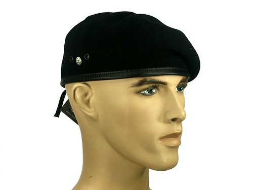 Laulhere French 100% Wool Beret Army Commando ALEX Black M (6 5/8) Made France | eBay