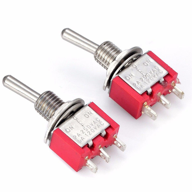 2 Pcs AC SPDT On/Off/ 3 Position Momentary Toggle Switch AC250V/2A/120V ...