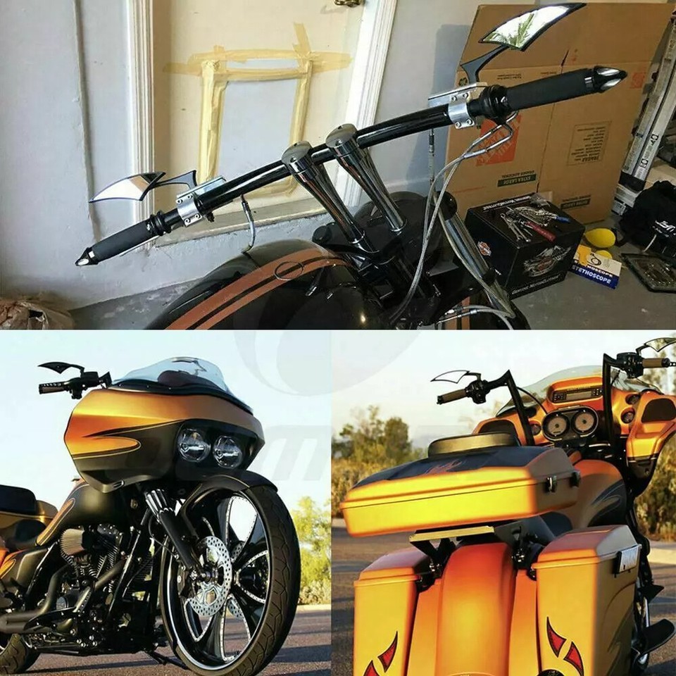 2X Motorcycle Blade Rearview Mirrors For Indian Challenger Chieftain ...