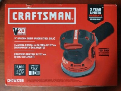 SEALED Craftsman V20 Orbital Sander, Cordless, 12,000 OPM, Tool ...