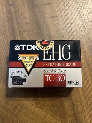 TDK E-HG VHS-C TC-30 Camcorder Tape NEW Sealed 1 Tape 20356314507| eBay