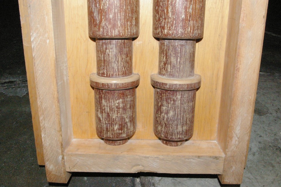 Vintage Mahogany Wood Patterns Mounted in Mold Box Foundry Casting | eBay