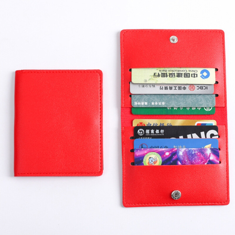 Ultra Thin Mini PU Leather Wallet Multi-card Slot Card Holder With ...
