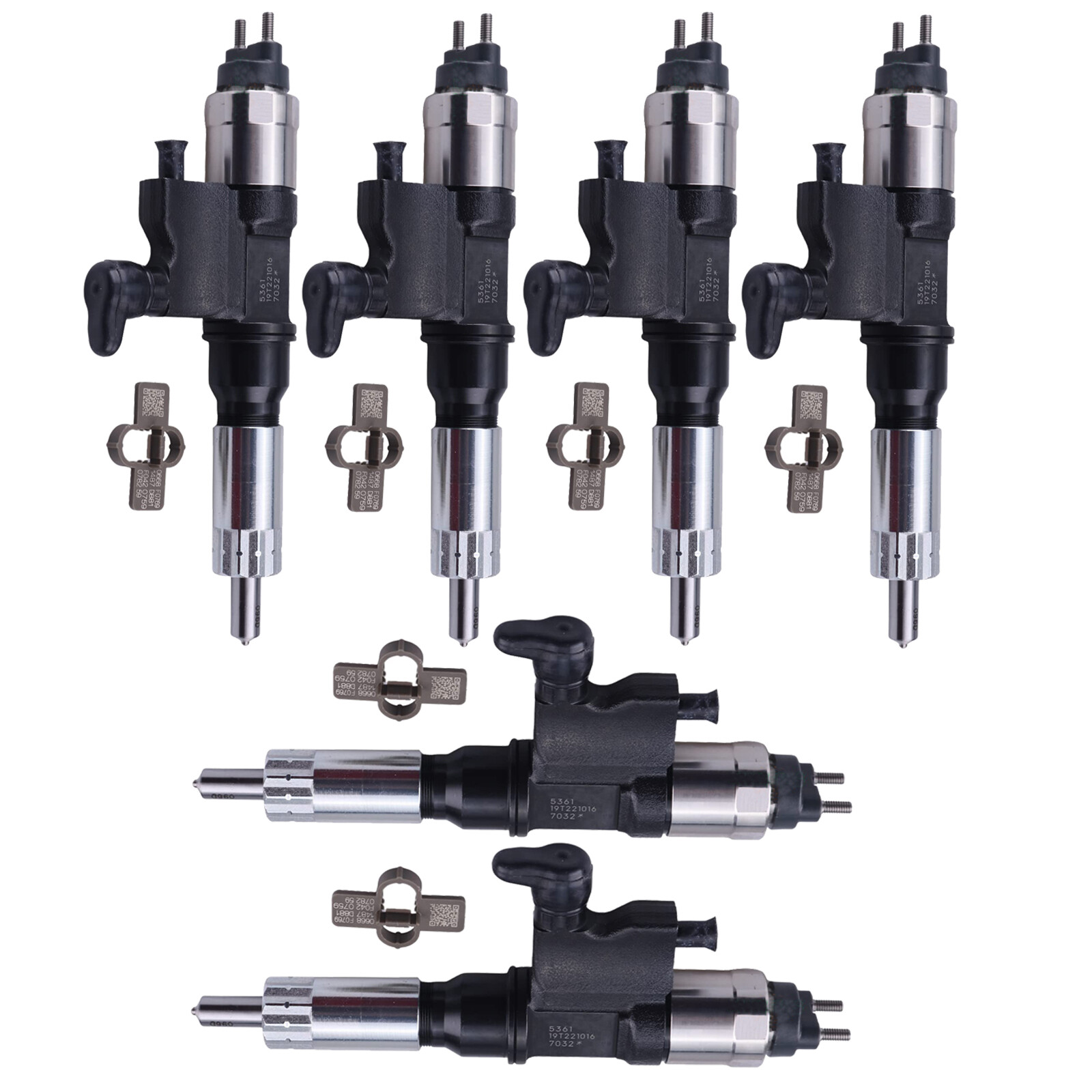6X Fuel Injector 095000-5361 Common Rail Injector 5631 For Isuzu 7.8L ...