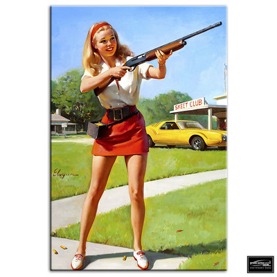 Vintage Girl Retro Pin-ups BOX FRAMED CANVAS ART Picture HDR 280gsm | eBay