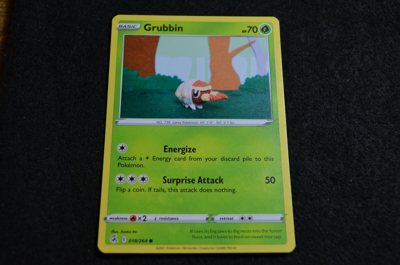 POKEMON FUSION STRIKE GRUBBIN 018/264 NM/Mint PACK FRESH | eBay