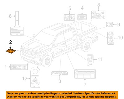 GM OEM 17-23 Encore GX Information Labels Labels-Ac Label 84492906 | eBay