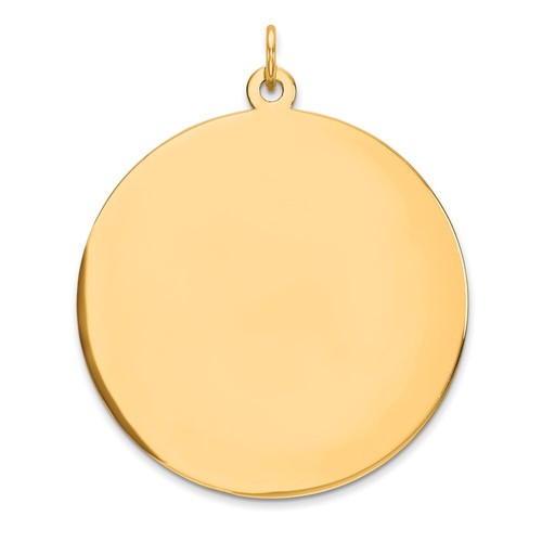 Real 14K Yellow Gold Round Disc Charm; Women & Men | eBay