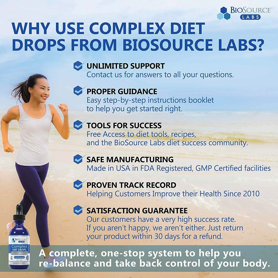 BioSource Labs Complex Diet Drops – Natural Weight Management Drops ...
