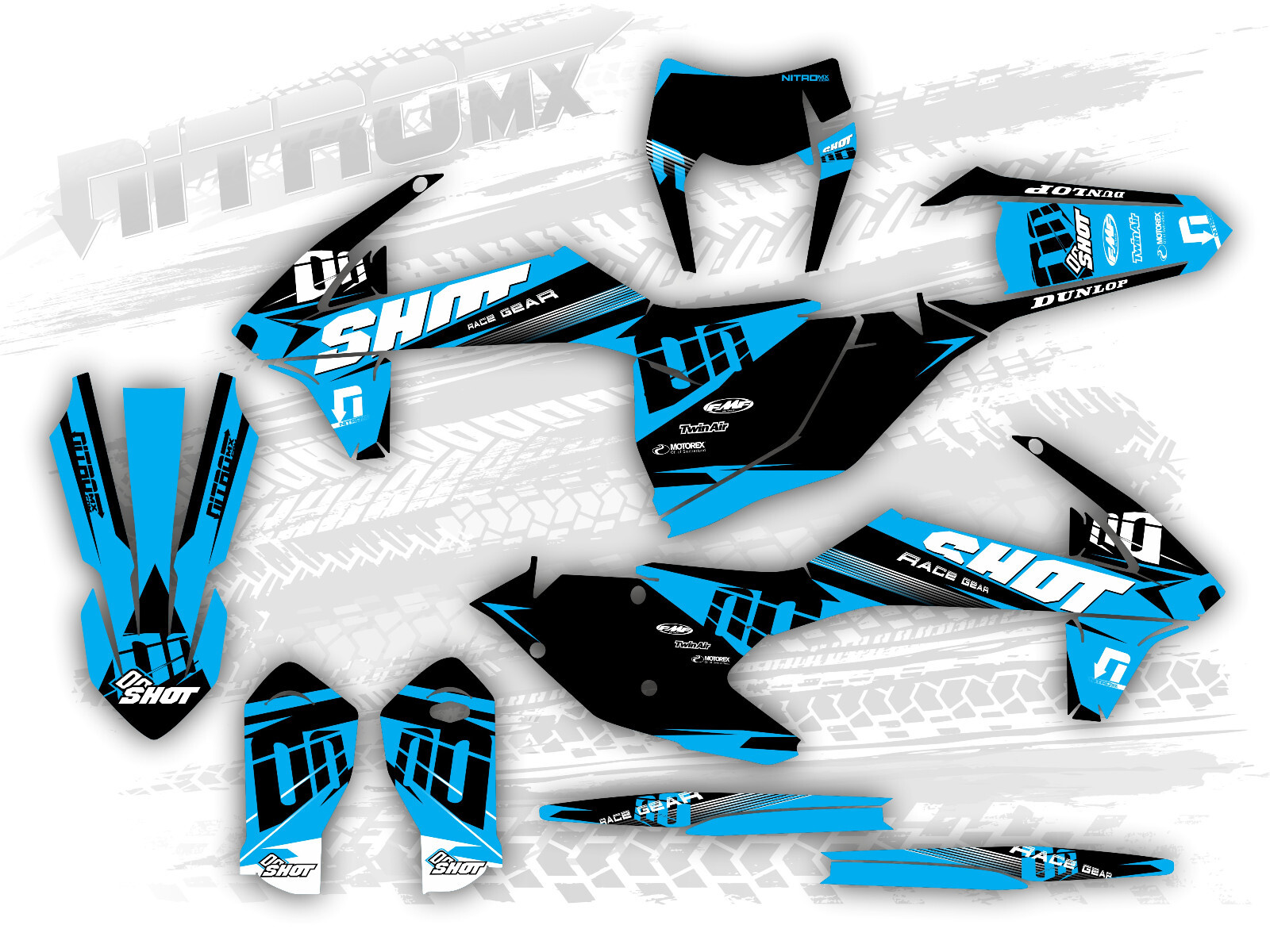 NitroMX Graphic Kit for KTM EXC EXC-F XC-W 125 250 350 450 500 2017 2018 2019 | eBay