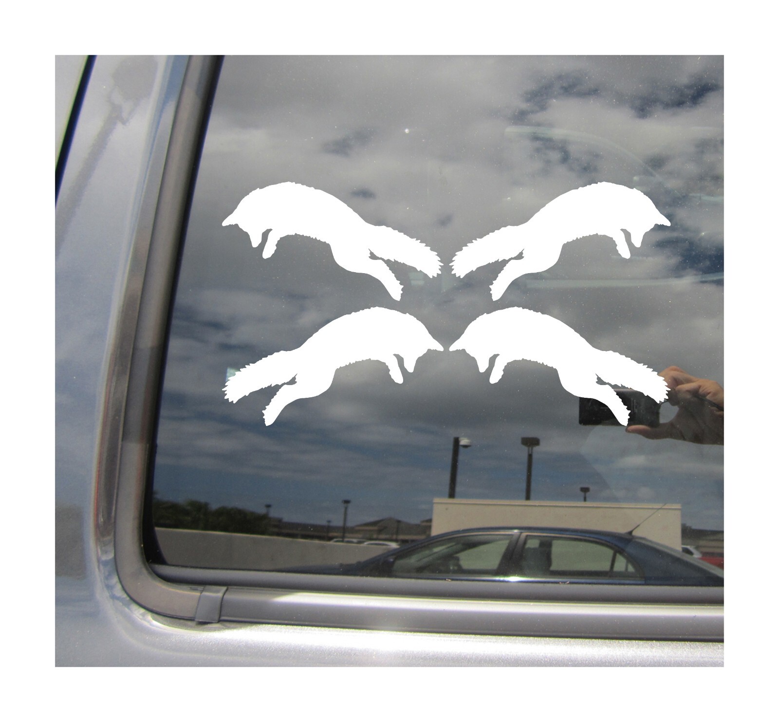 Lot of 4 - 4 inch Jumping Red Fox Car Truck Vinyl Decal Window Sticker ...