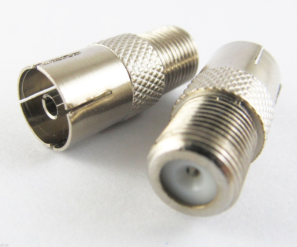 4pcs F Type F Female Jack to TV PAL Female Jack Coaxial Connector ...