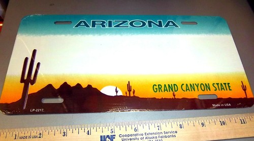 Blank Arizona Novelty metal License Plate, Arizona Grand Canyon State ...
