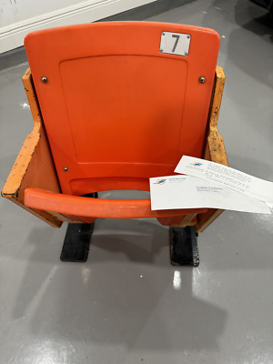 Miami Dolphins Stadium Seat Bench NFL Football Chair Joe Robbie With ...