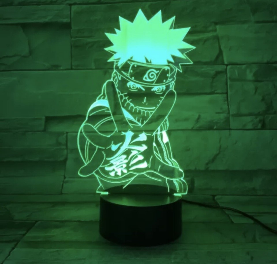 Naruto Shippuden Anime 3D Night Light LED Colorful Lamp For Desk Decor ...