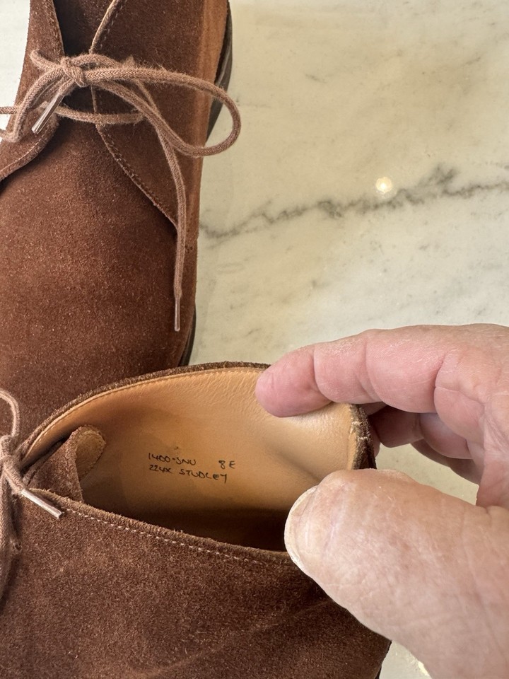 Foster & Son by Crockett &Jones. Studley Medium Brown Suede Chukka 9D ...