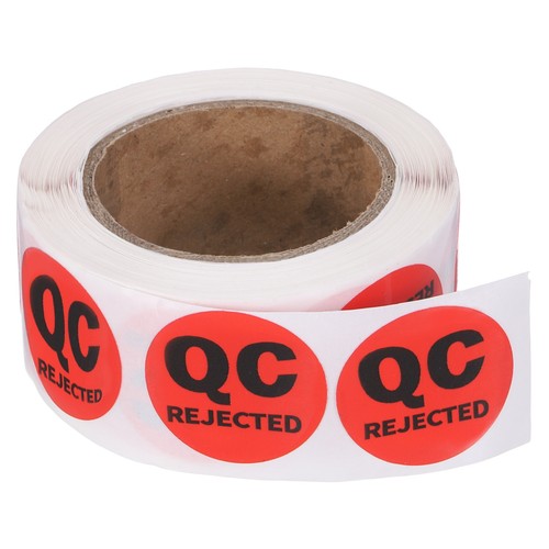 360 Pcs 1 Inch Circle Adhesive QC REJECTED Label Stickers, Red | eBay