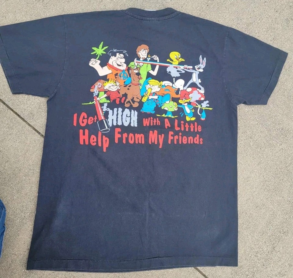 Vintage Reprint Grateful Fred Bedrock Flintstone Trippy Shirt Large ...