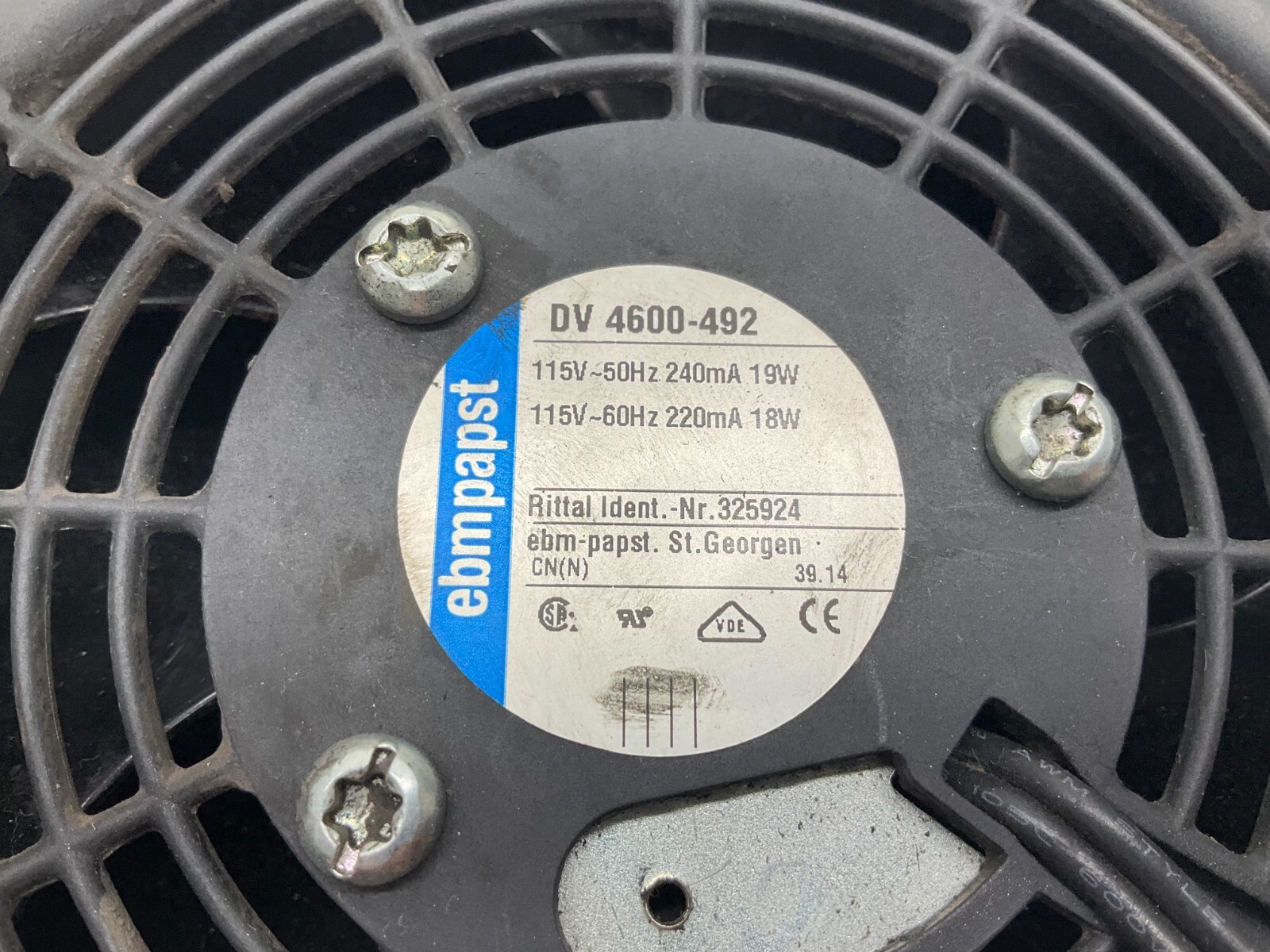 EBM Papst ebmpapst DV 4600-492 Fan 115-VAC 19-W DV4600492 (VT) | eBay