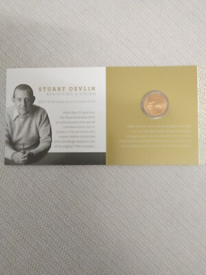 AUSTRALIAN: 2017 2 CENT STUART DEVLIN REVISITING A VISION COIN ON CARD ...